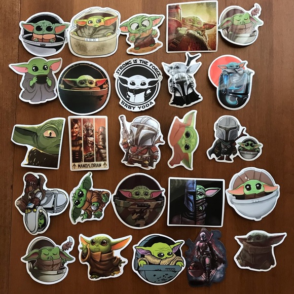 Other | 10 Nonrepeating Waterproof Baby Yoda Stickers | Poshmark